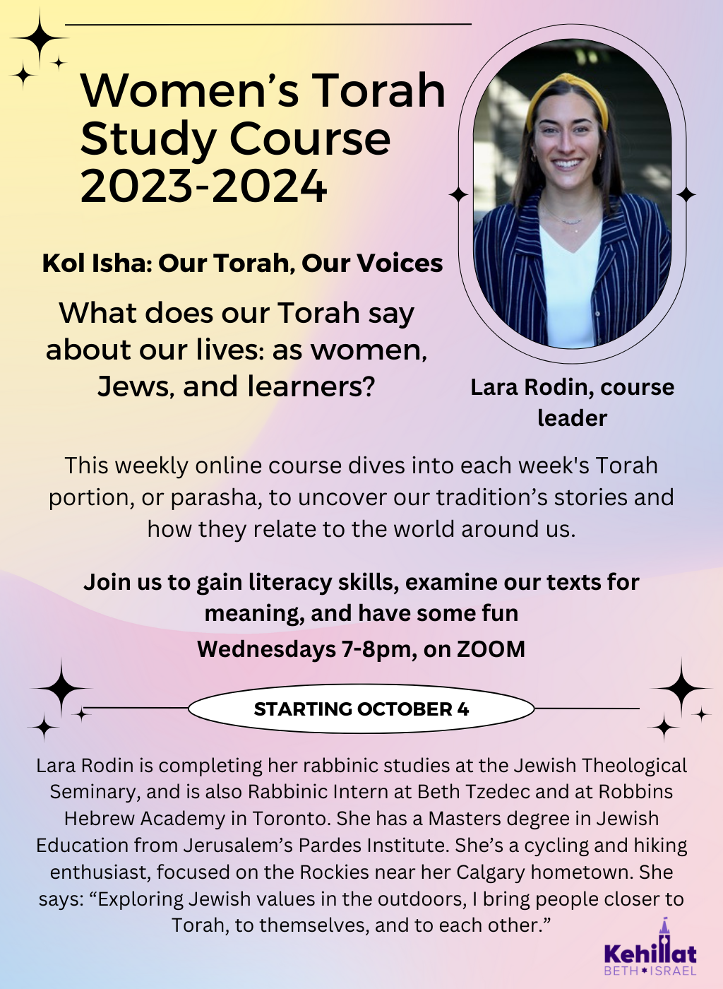 Women’s Torah Study course | Kehillat Beth Israel - Conservative ...
